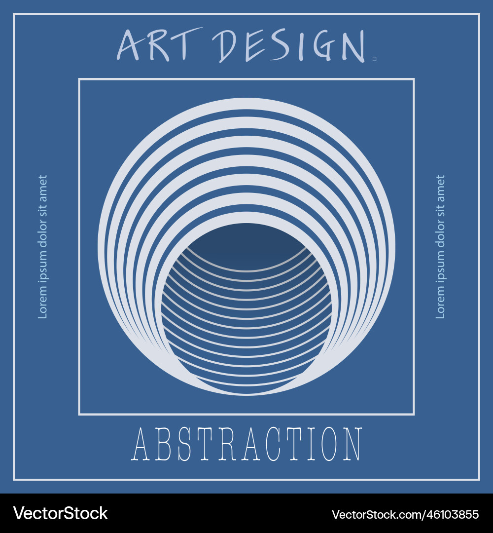 Idea of an abstract composition for the design Vector Image