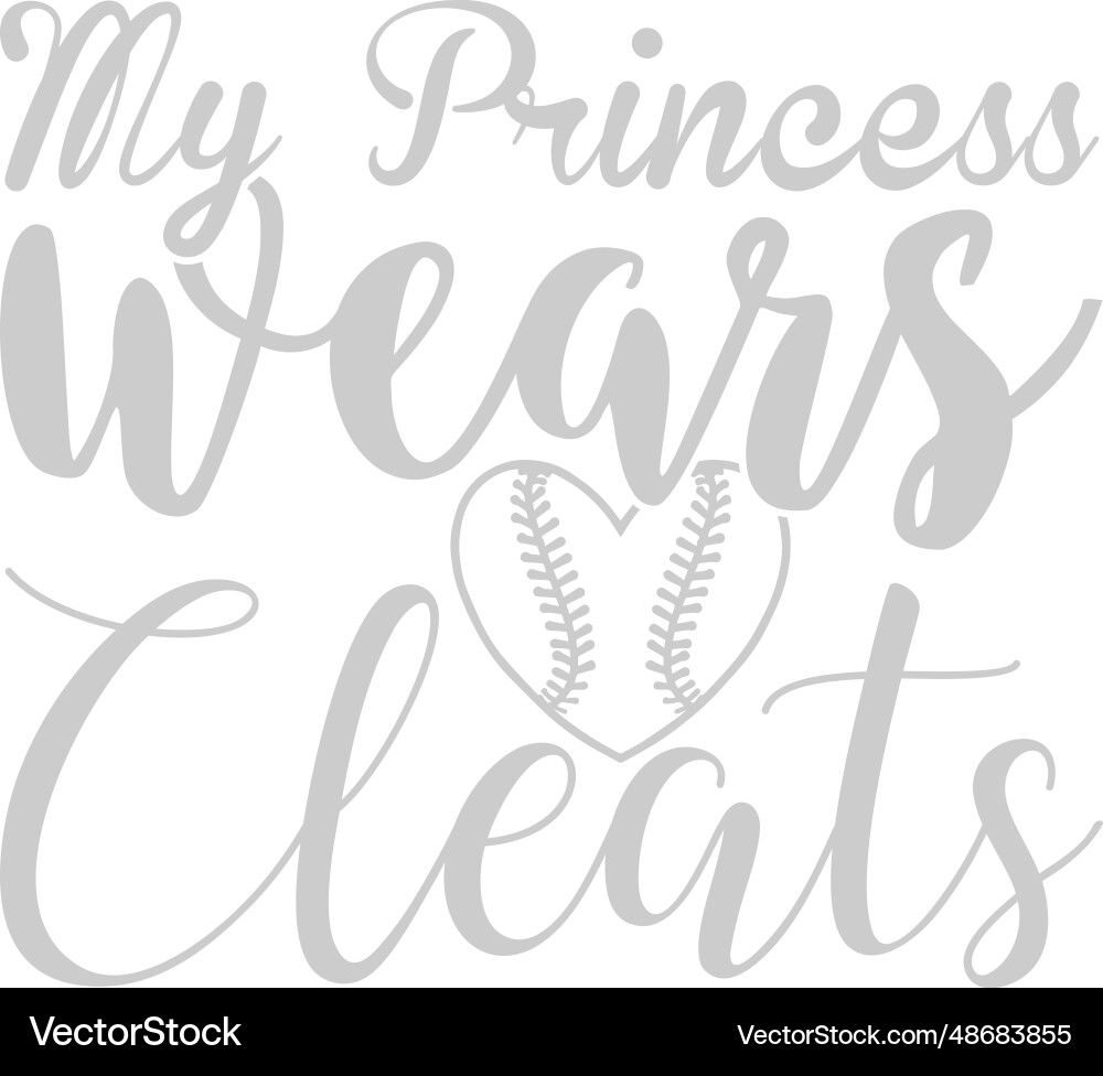 My princess wear cleats Royalty Free Vector Image