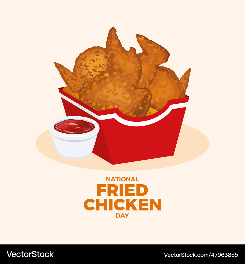 National fried chicken day poster Royalty Free Vector Image