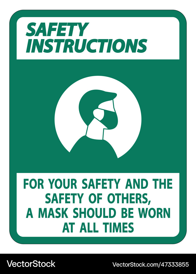 Safety instructions for your and others Royalty Free Vector