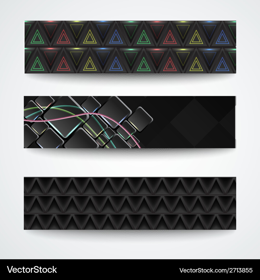 Set of three abstract textured cards Royalty Free Vector