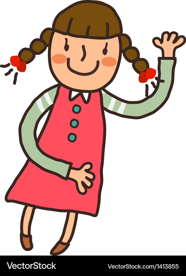 Side view of girl Royalty Free Vector Image - VectorStock