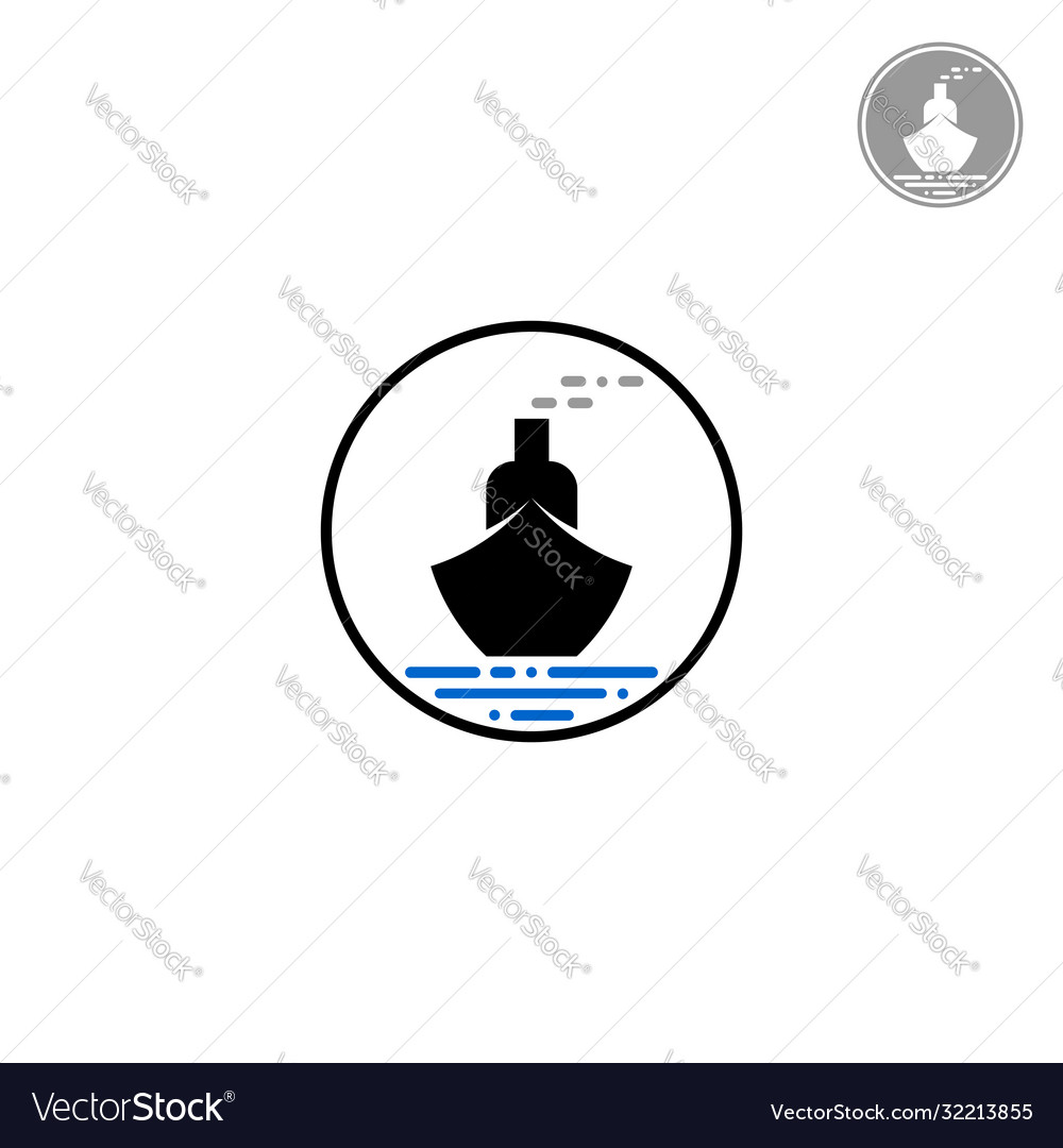 Simple ship logo Royalty Free Vector Image - VectorStock