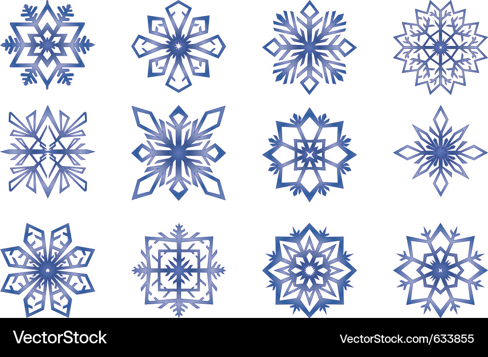 Snowflakes Royalty Free Vector Image - VectorStock