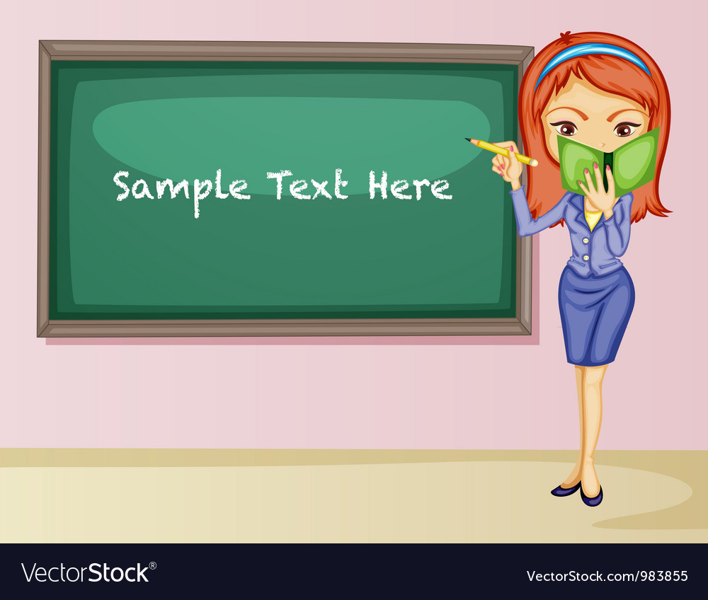 Teacher teaching lesson Royalty Free Vector Image