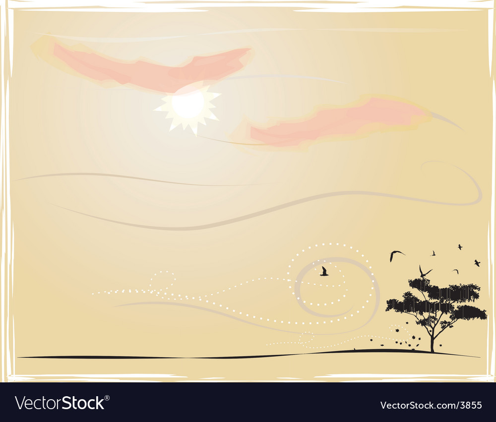 Tree scene Royalty Free Vector Image - VectorStock