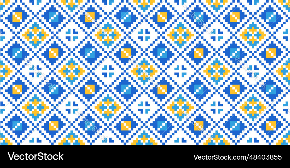 Ukrainian textile fabric cloth seamless Royalty Free Vector