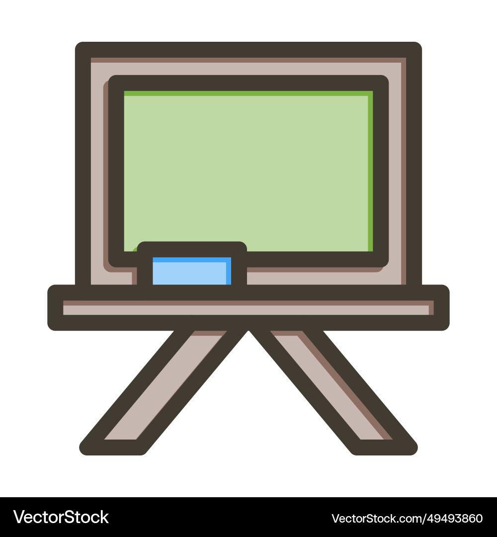 Blackboard thick line filled colors icon Vector Image