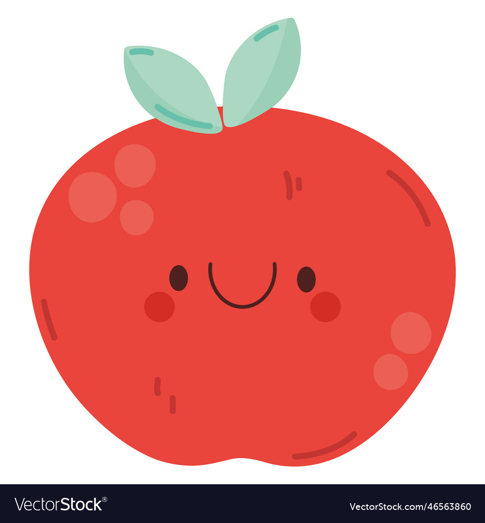 Happy apple design Royalty Free Vector Image - VectorStock
