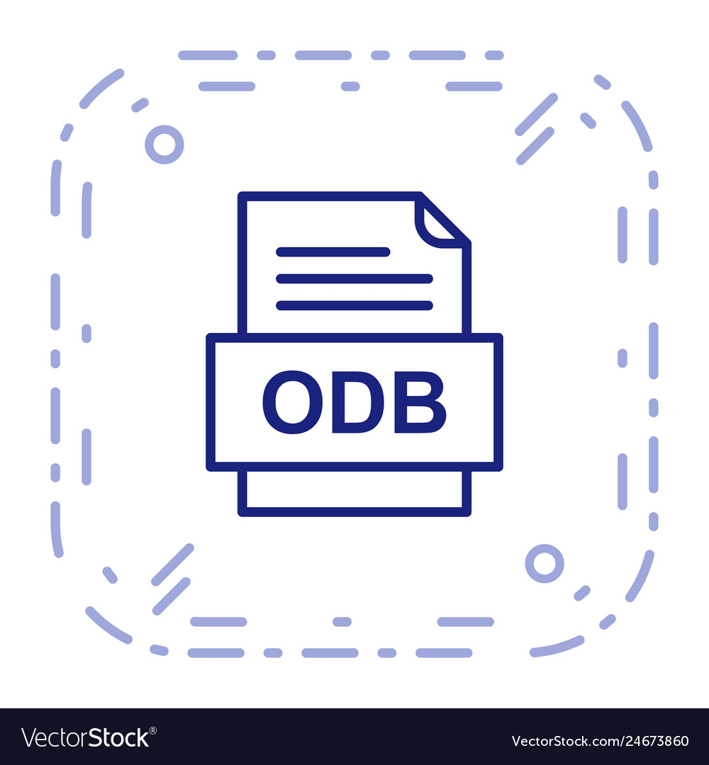 Odb file document icon Royalty Free Vector Image