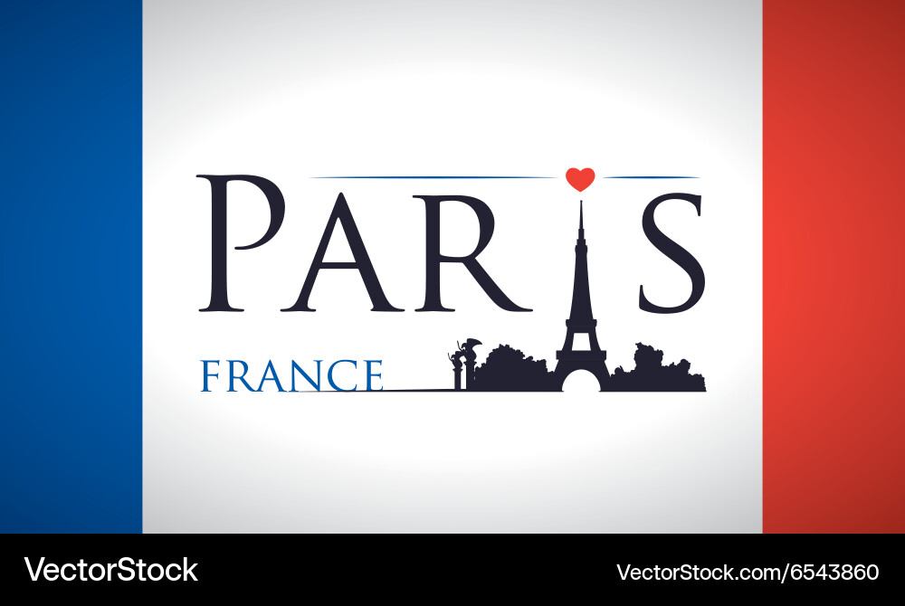 Paris Landmarks design Royalty Free Vector Image
