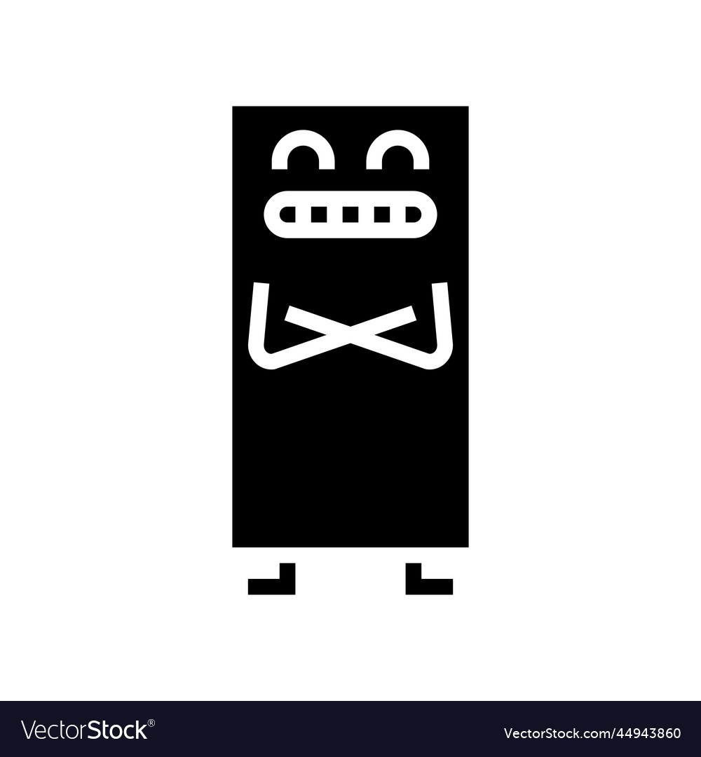 Rectangle geometric shape character glyph icon Vector Image Rectangle geometric shape character glyph icon Vector Image