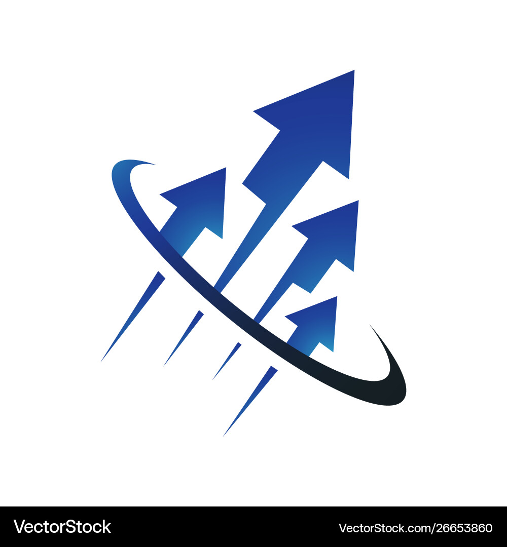 Stylish abstract arrow logo design icon template Vector Image