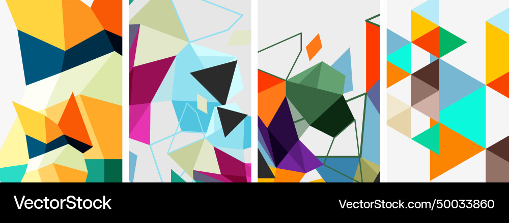 Triangle geometric abstract backgrounds Royalty Free Vector