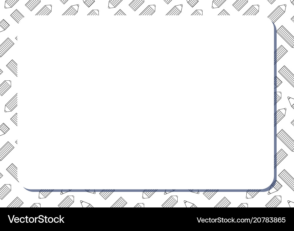 Blank white frame on background with set of cute Vector Image