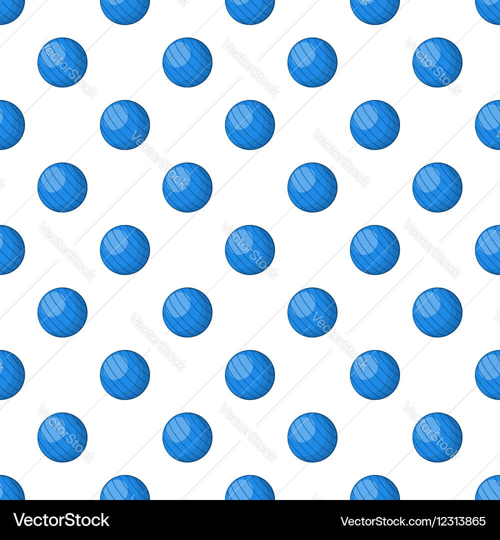 Blue volleyball ball pattern cartoon style Vector Image