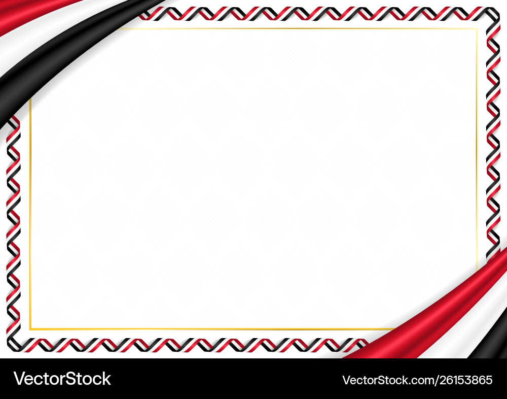 Border made with egypt national colors Royalty Free Vector