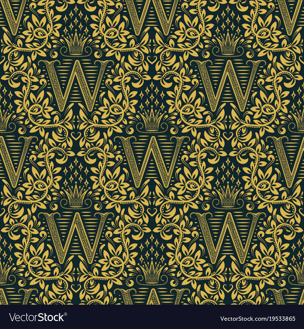 Damask seamless pattern repeating background Vector Image