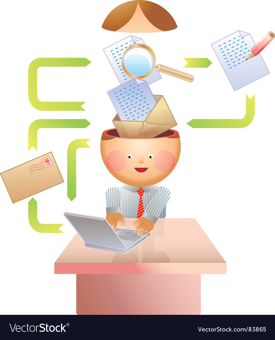 E-mail process Royalty Free Vector Image - VectorStock