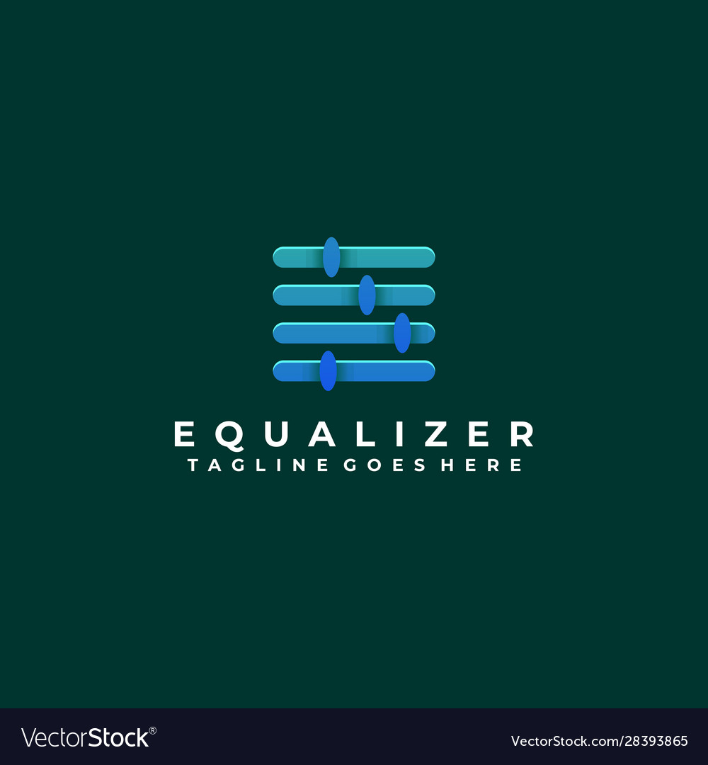 Equalizer design template Royalty Free Vector Image
