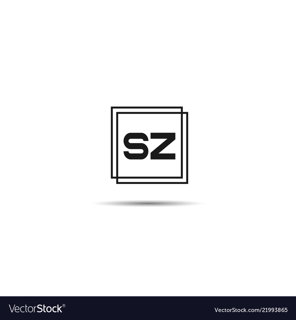 Initial letter sz logo template design Royalty Free Vector