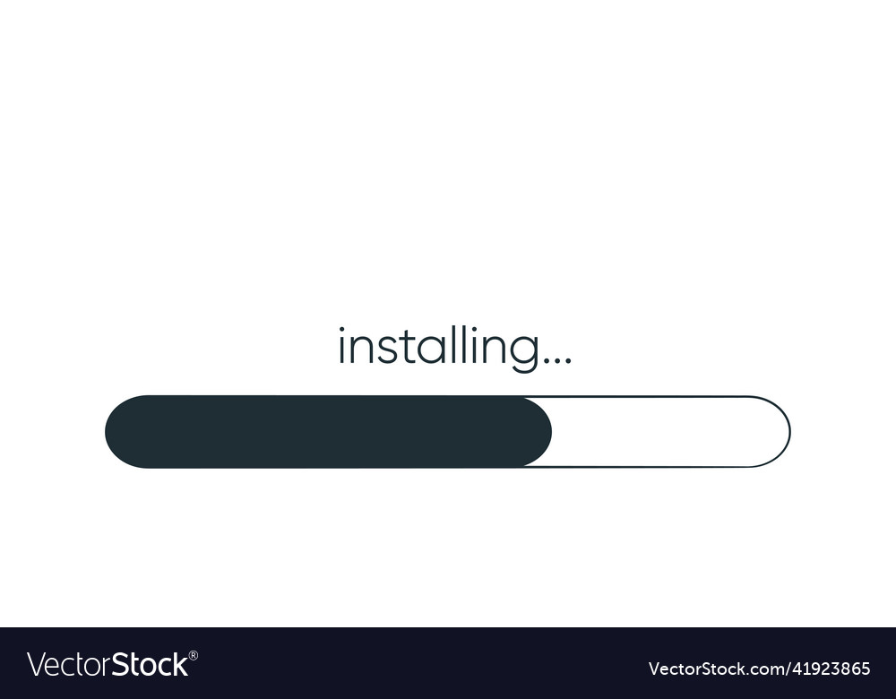 Installation of application or software concept Vector Image
