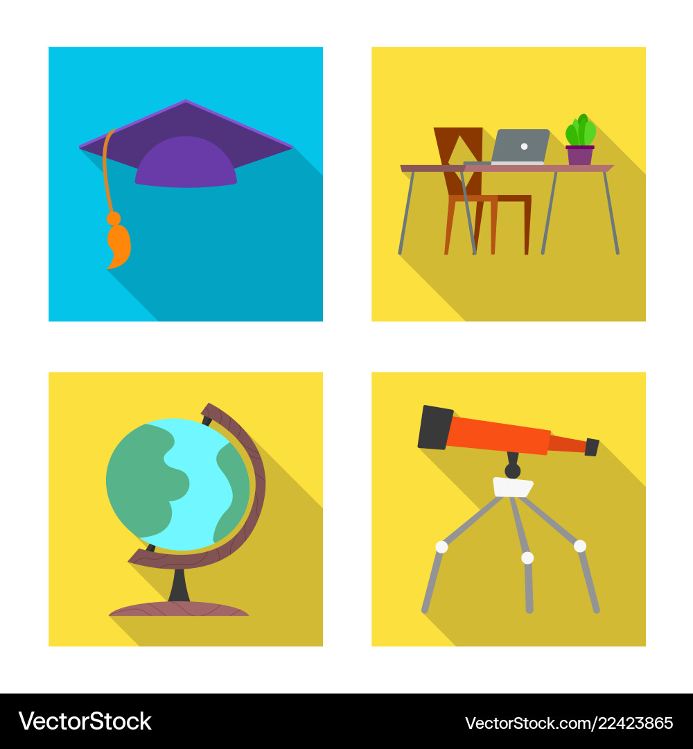 Isolated object of education and learning symbol Vector Image