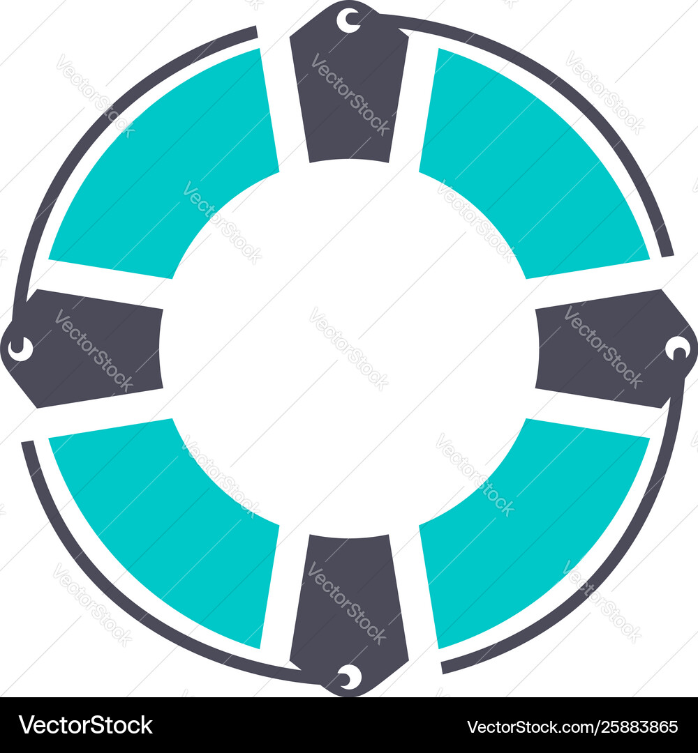 New gray turquoise icon on a white background Vector Image
