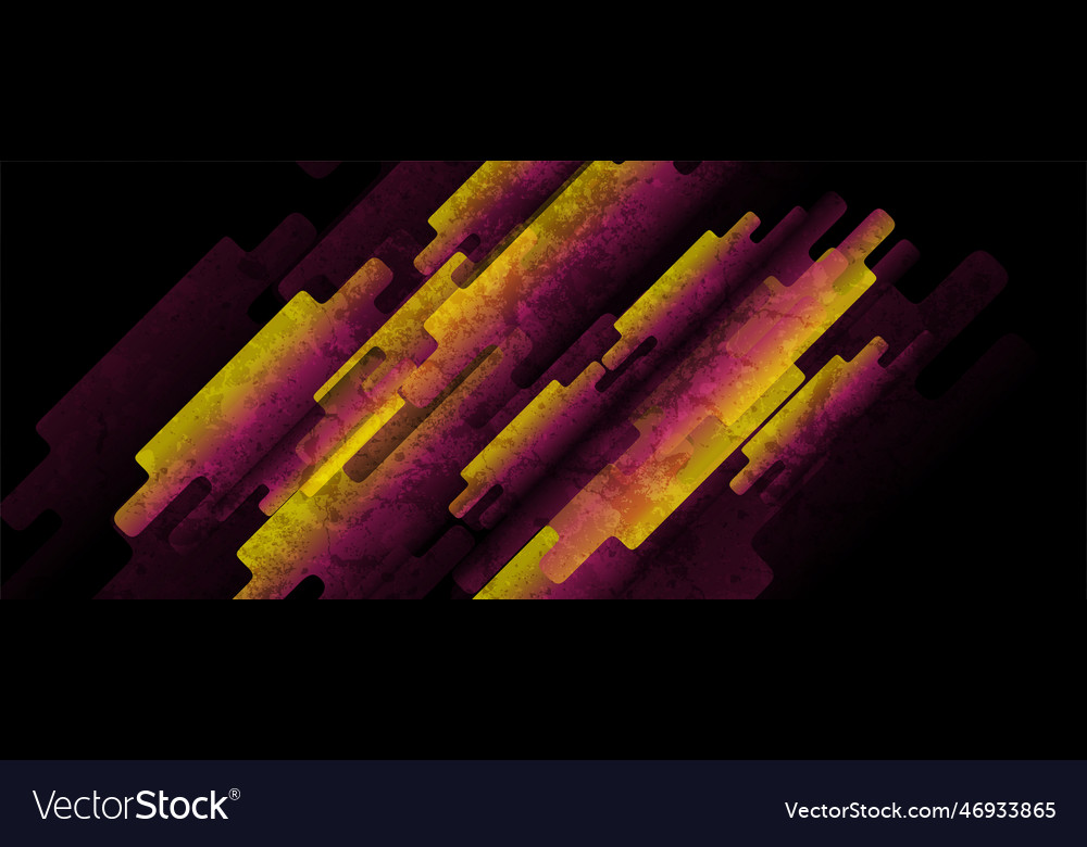 Orange purple geometric shapes abstract tech Vector Image