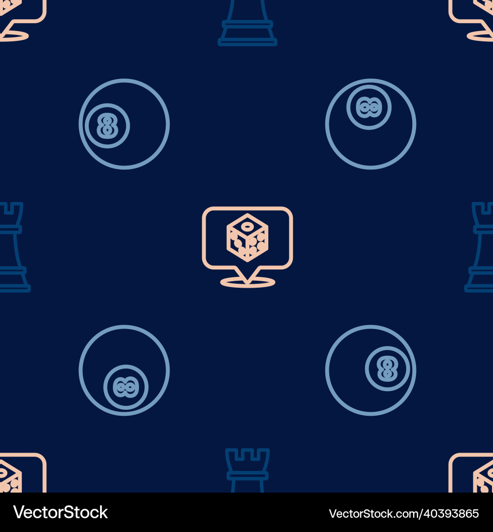 Set line chess billiard pool snooker ball Vector Image