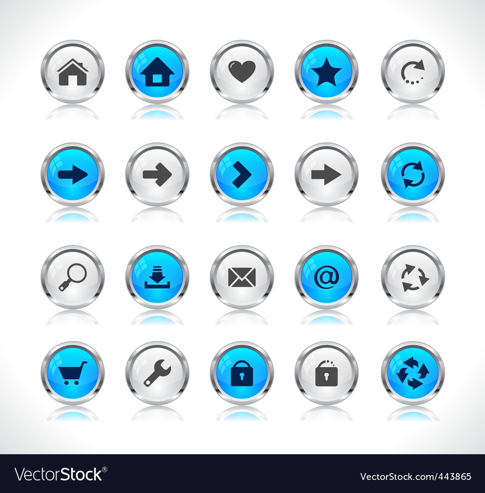Web design buttons Royalty Free Vector Image - VectorStock