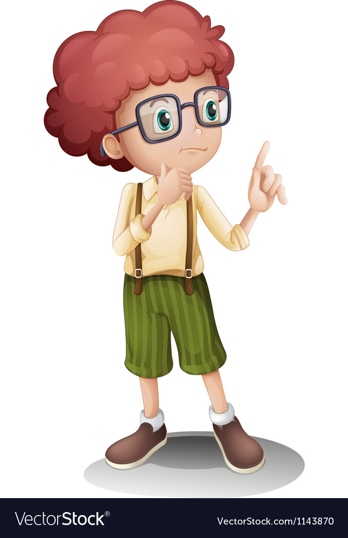 A thinking boy Royalty Free Vector Image - VectorStock