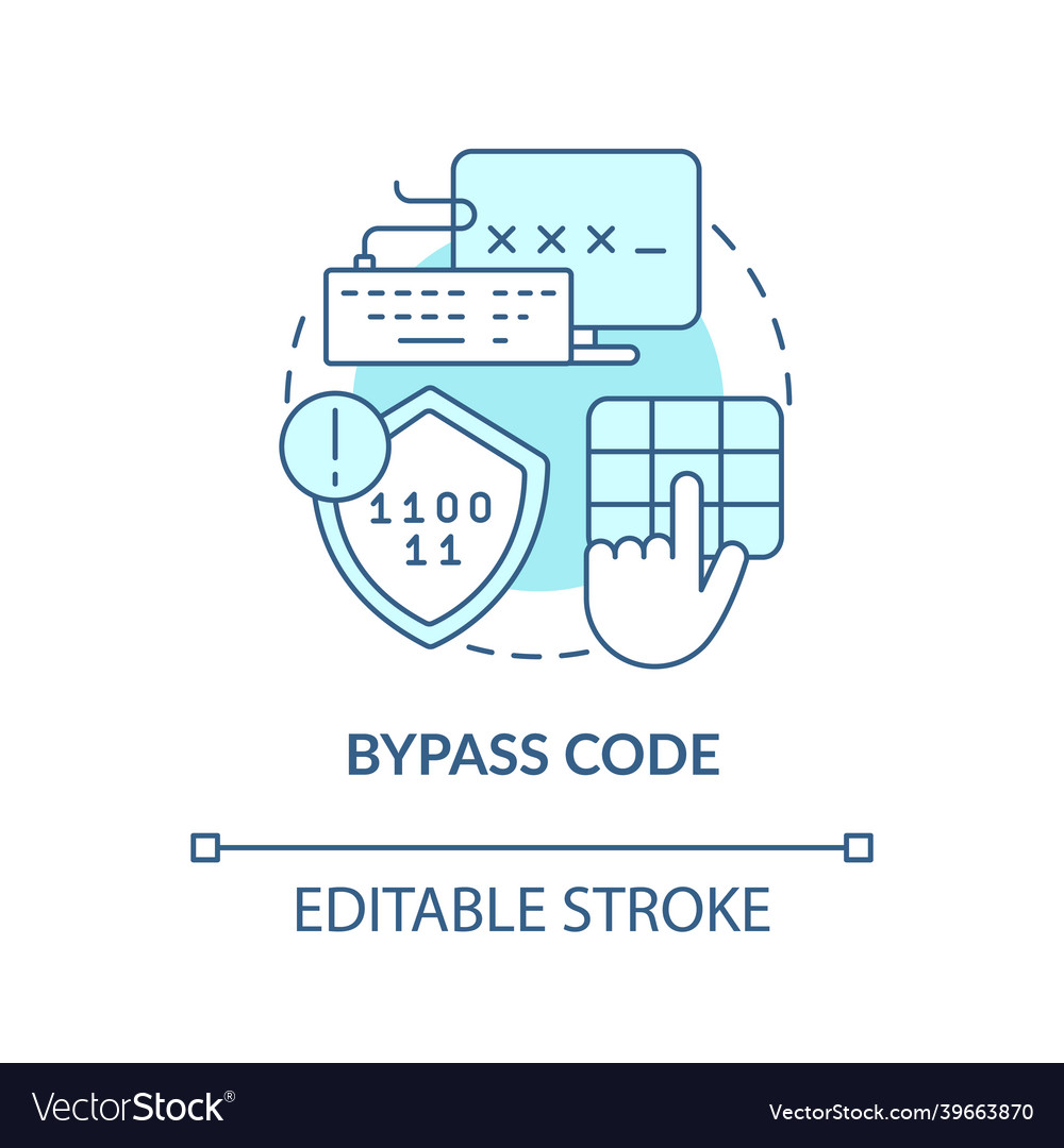 Bypass code blue concept icon Royalty Free Vector Image