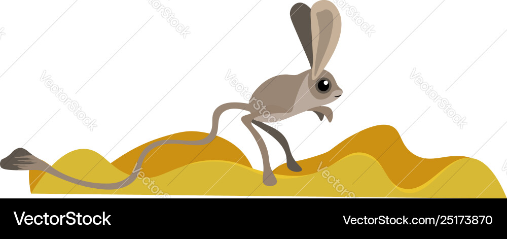 Clipart a jumping jerboa rodent set Royalty Free Vector