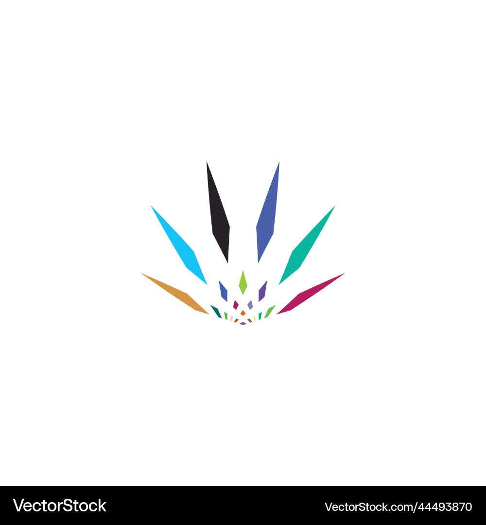 Colorful explosion icon symbol logo design Vector Image