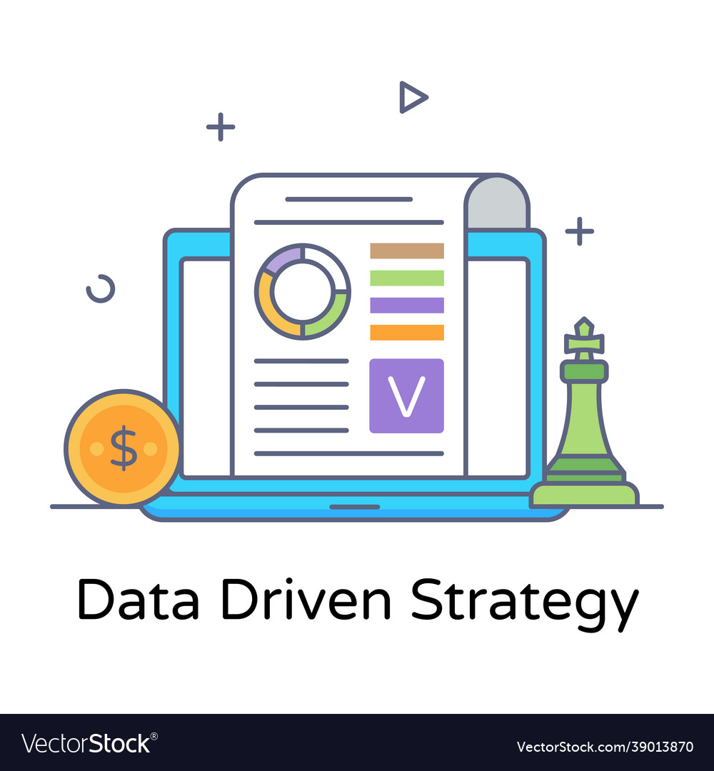 Data driven strategy Royalty Free Vector Image