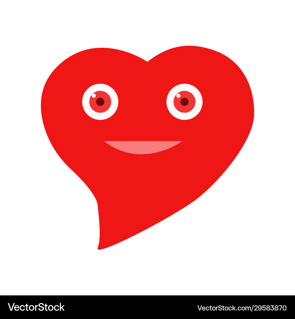 Heart face outline hand drawn icon Royalty Free Vector Image