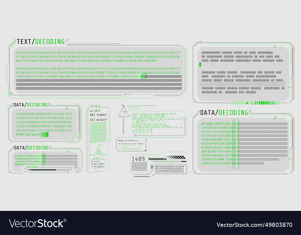 Hud interface design for decoding big data Vector Image Hud interface design for decoding big data Vector Image