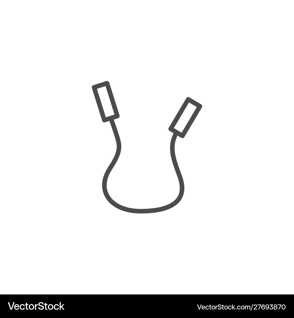 Jump rope line outline icon Royalty Free Vector Image