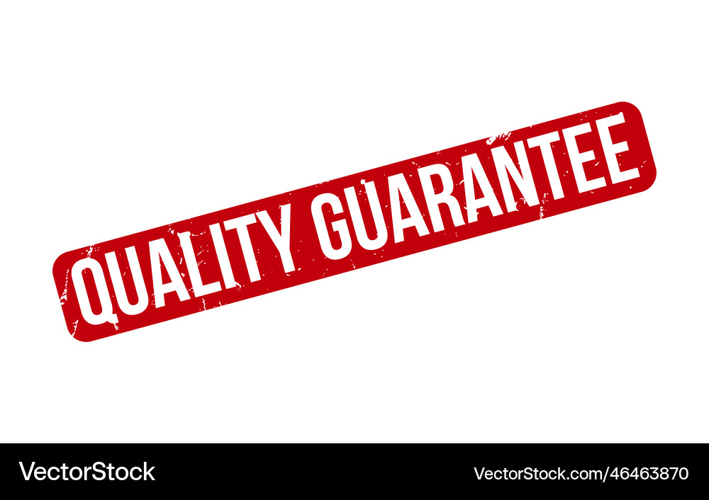 Quality guarantee rubber grunge stamp seal Vector Image