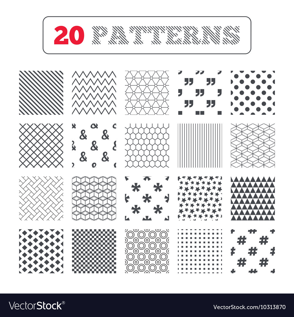 Quote asterisk footnote icons hashtag symbol Vector Image