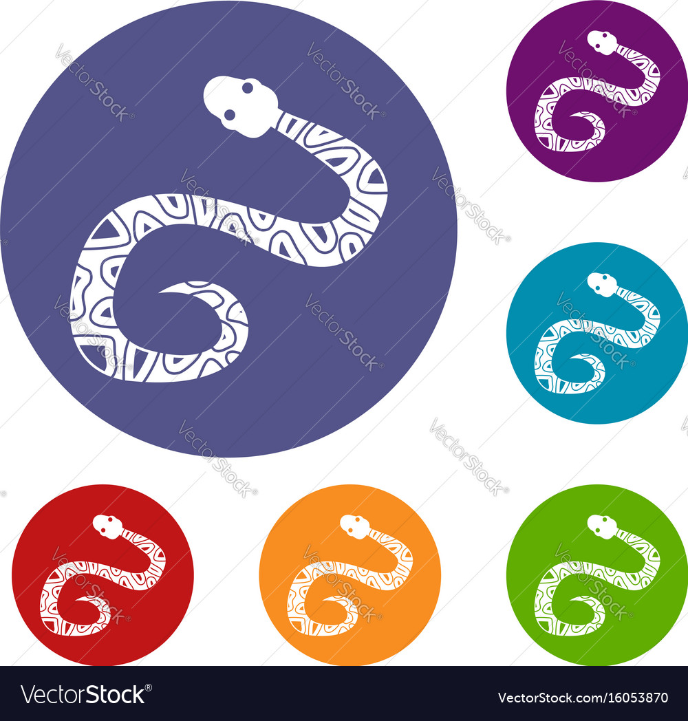 Snake icons set Royalty Free Vector Image - VectorStock