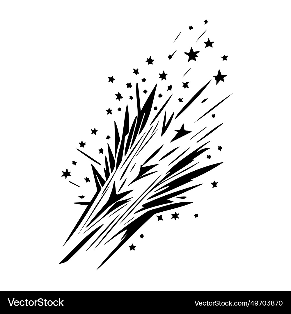 Star cosmos space abstract sketch hand draw Vector Image