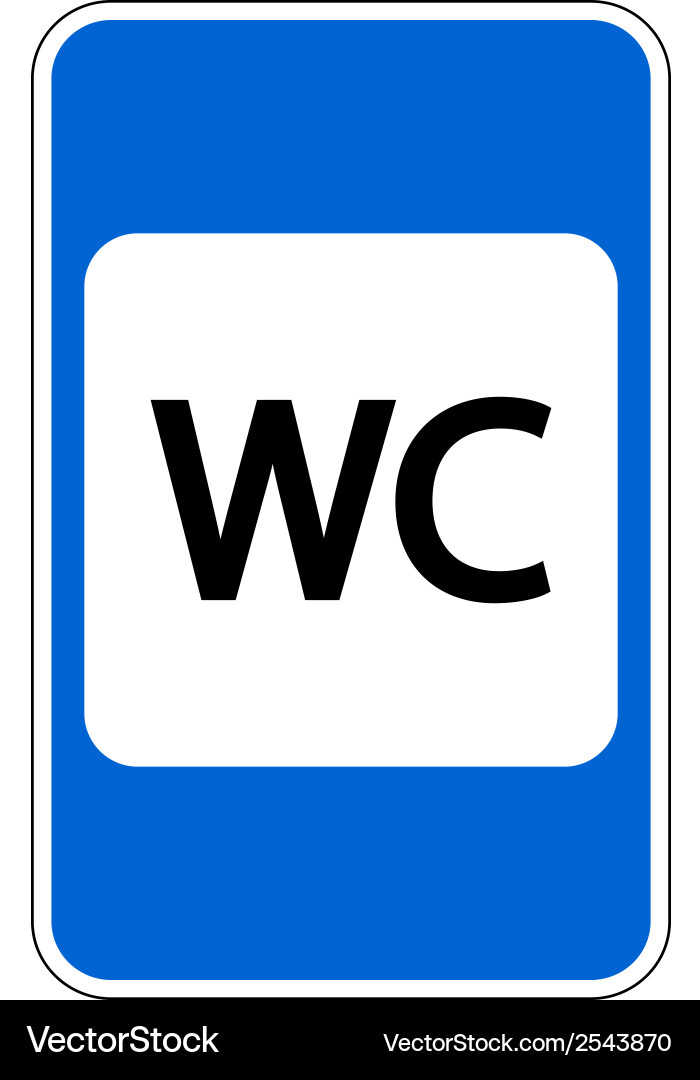 Toilet road sign Royalty Free Vector Image - VectorStock