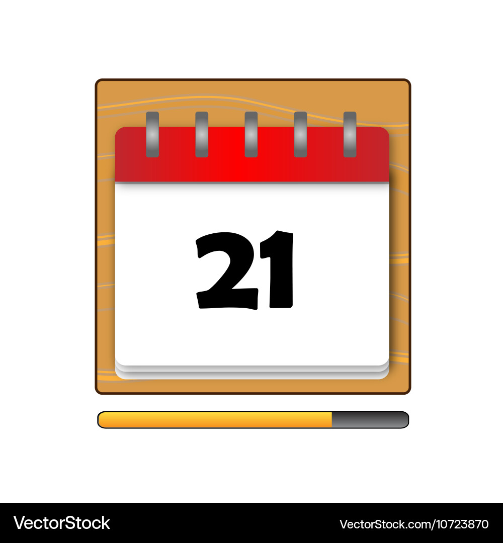 Twenty-one days on the calendar Royalty Free Vector Image