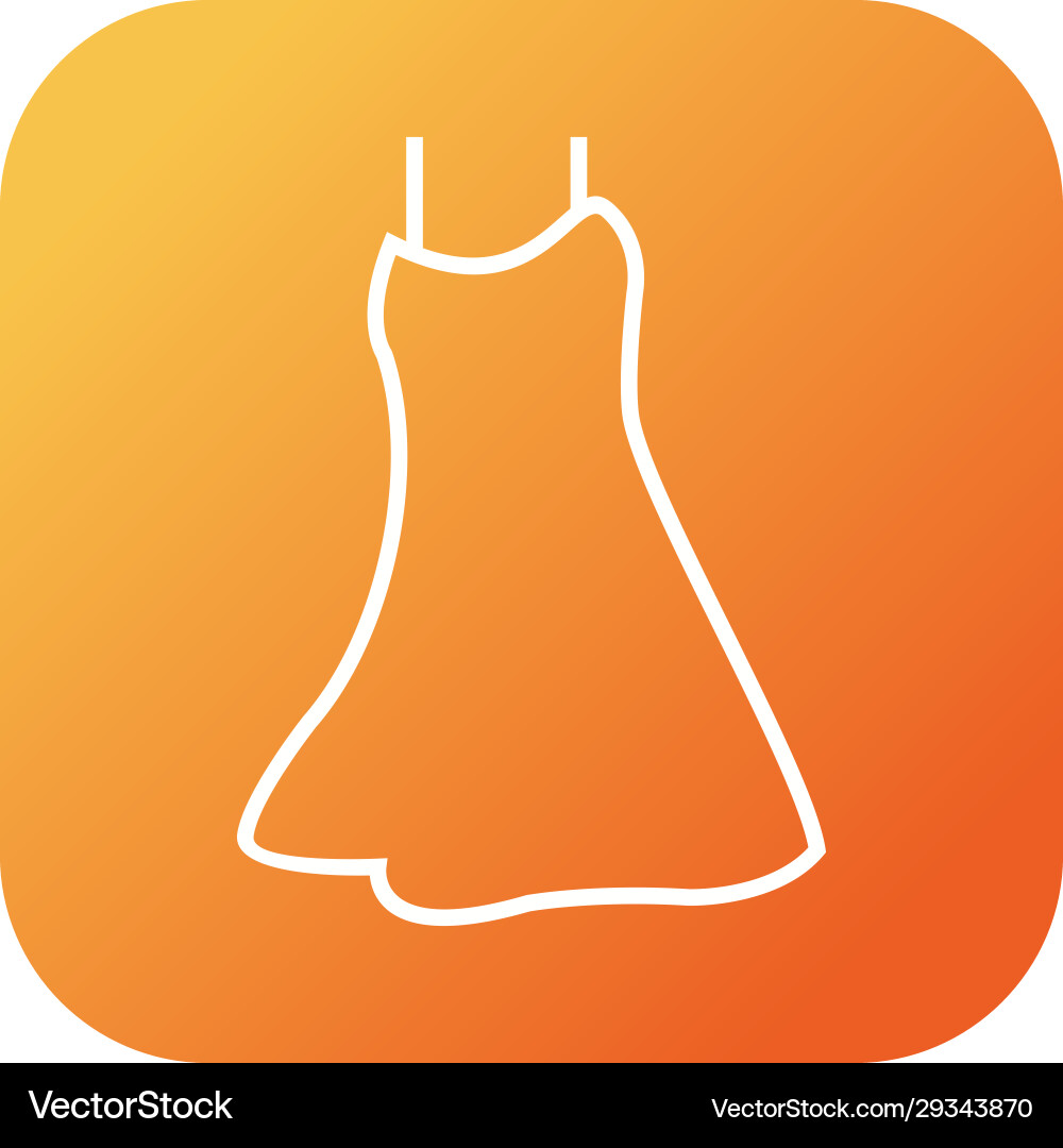 Unique night dress line icon Royalty Free Vector Image
