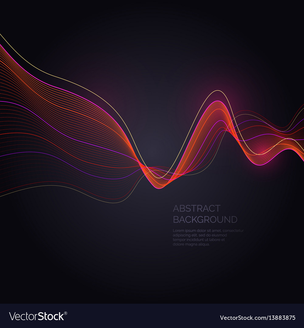Abstract background with a dynamic waves and Vector Image
