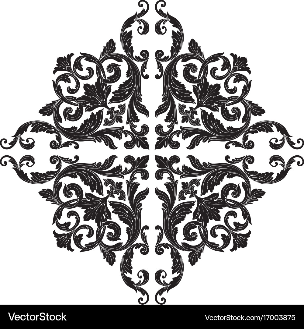 Baroque of vintage elements for design Royalty Free Vector