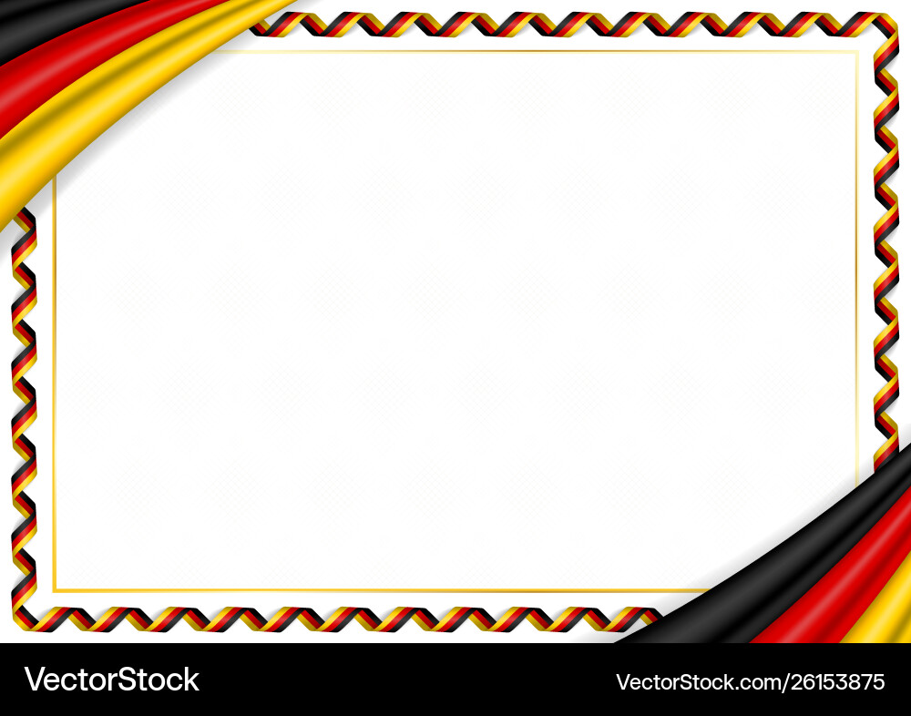 Border made with germany national colors Vector Image