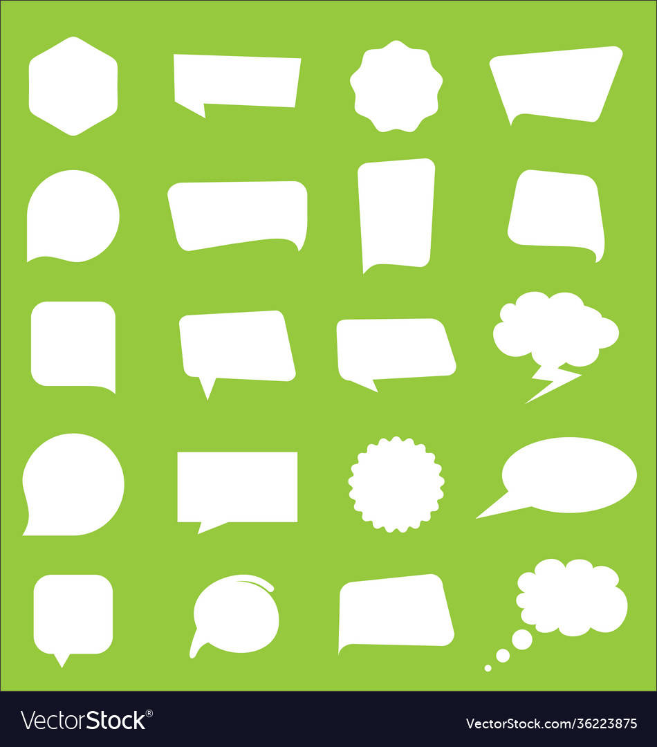 Collection speech bubble modern design icons Vector Image